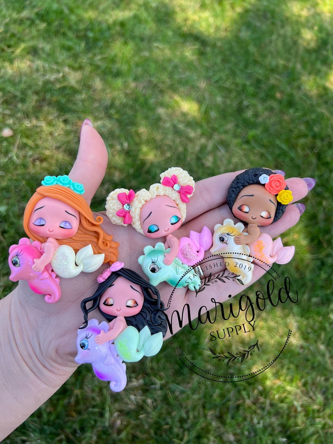 Pretty Mermaids Clay Center Clay for Bows Hair Bow Center Clay ...