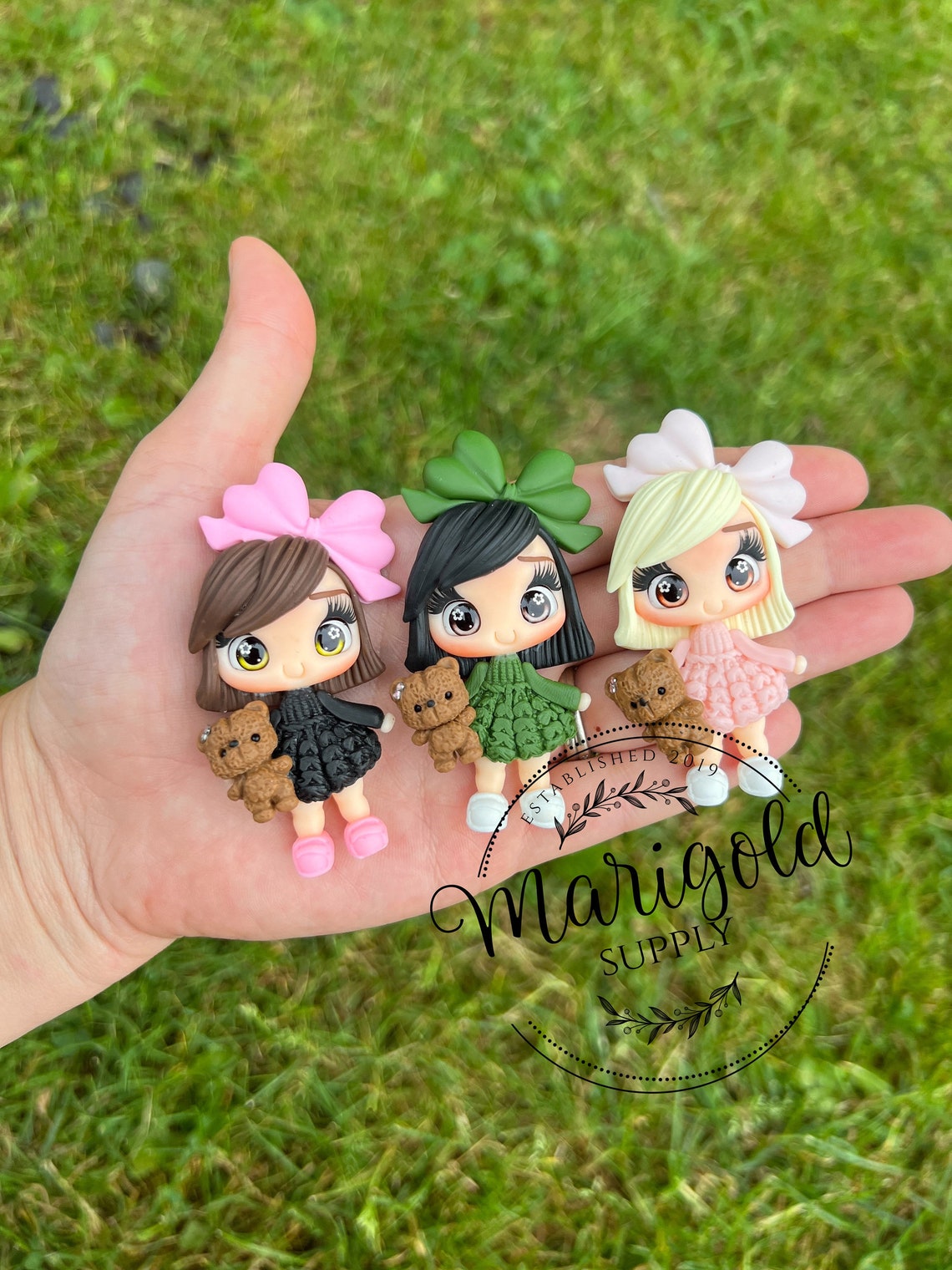 Lashy Teddy Girls Clay Center Clay for Bows Hair Bow Center - Etsy