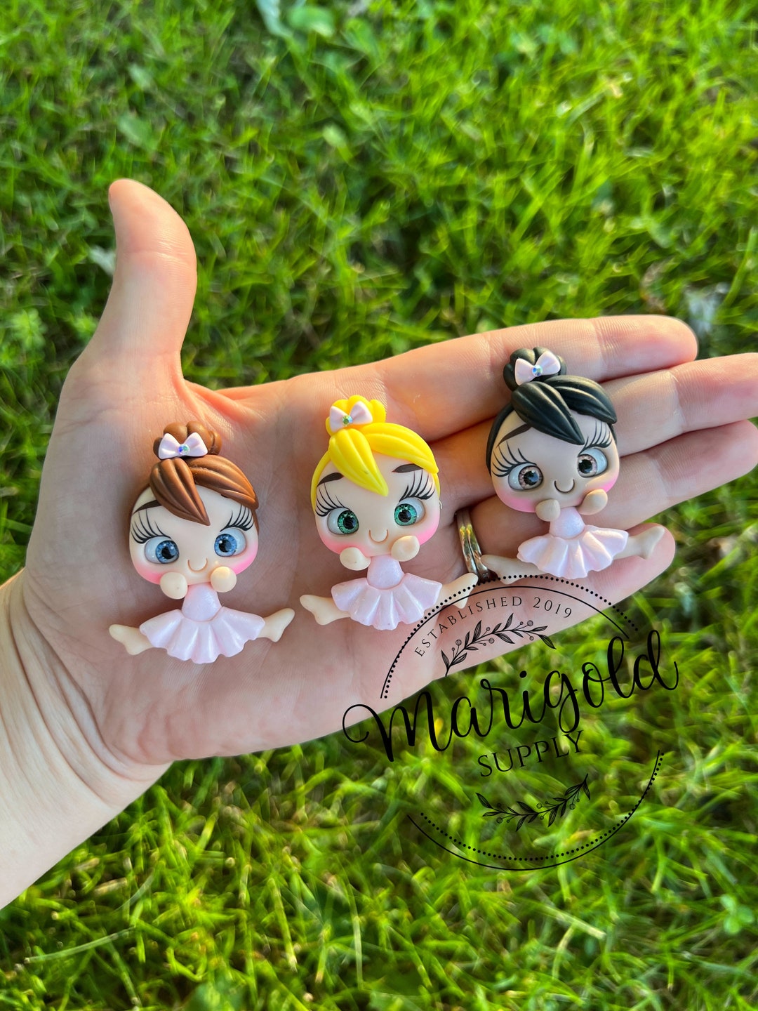 Cutie Ballet Girls Clay Center Clay for Bows Hair Bow Center Clay ...