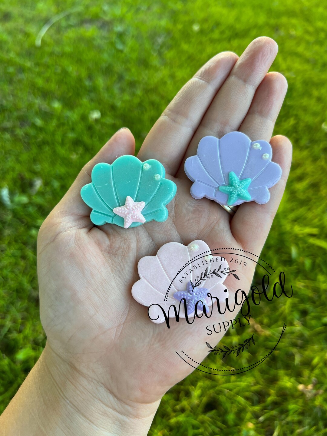 Cutie Shells Mermaid Clay Center Clay for Bows Hair Bow Center Clay ...