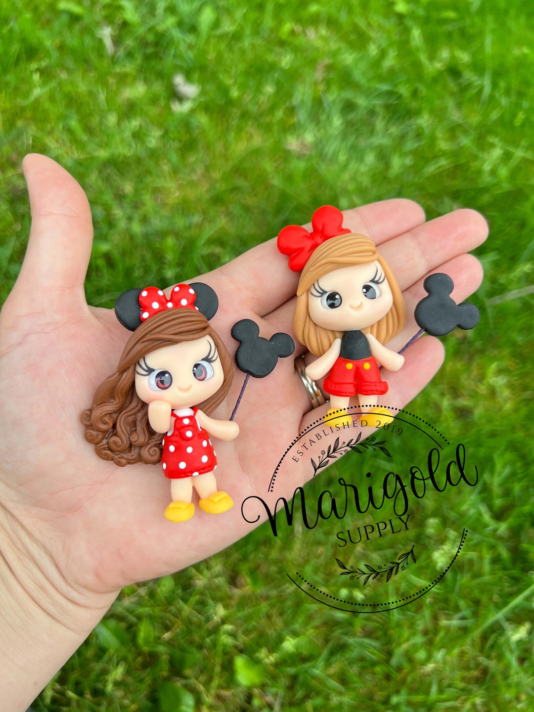 Classic Mouse Baloon Girls Clay Center Clay for Bows Hair Bow Center ...