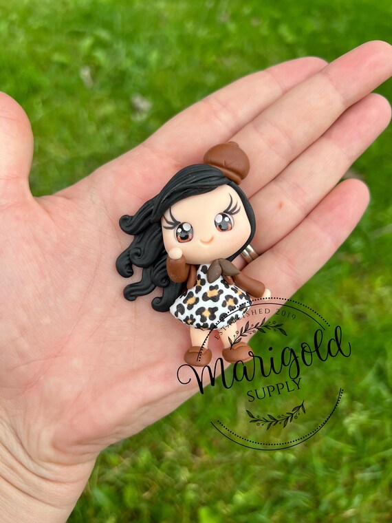 Classic Brown Cheetah Girl Clay Center Clay for Bows Hair Bow - Etsy