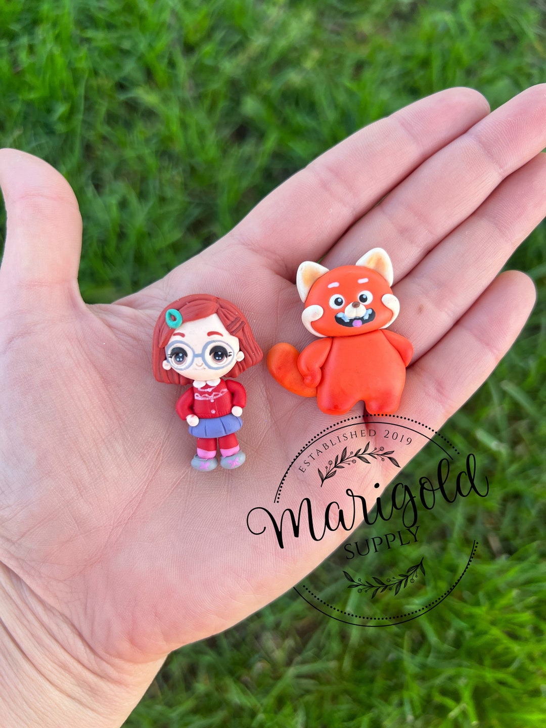 Big Eye Red Panda Clay Center Clay for Bows Hair Bow Center - Etsy