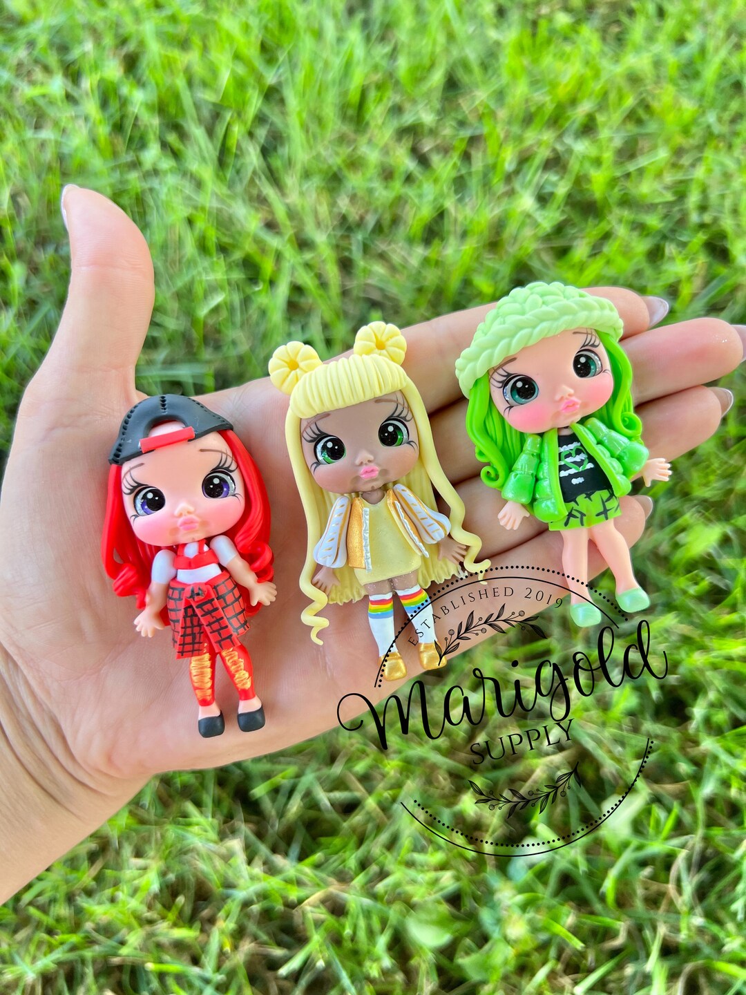 Luxe Rainbow Doll Girls Clay Center Clay for Bows Hair Bow Center Clay ...