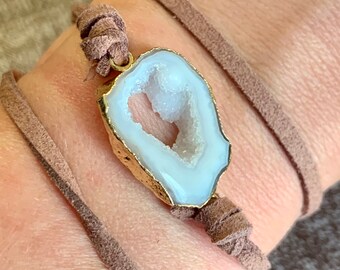 White Geode Slice - Etsy