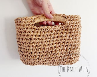 PDF PATTERN Crochet Raffia Bag Straw Basket French Bag Bucket - Etsy UK