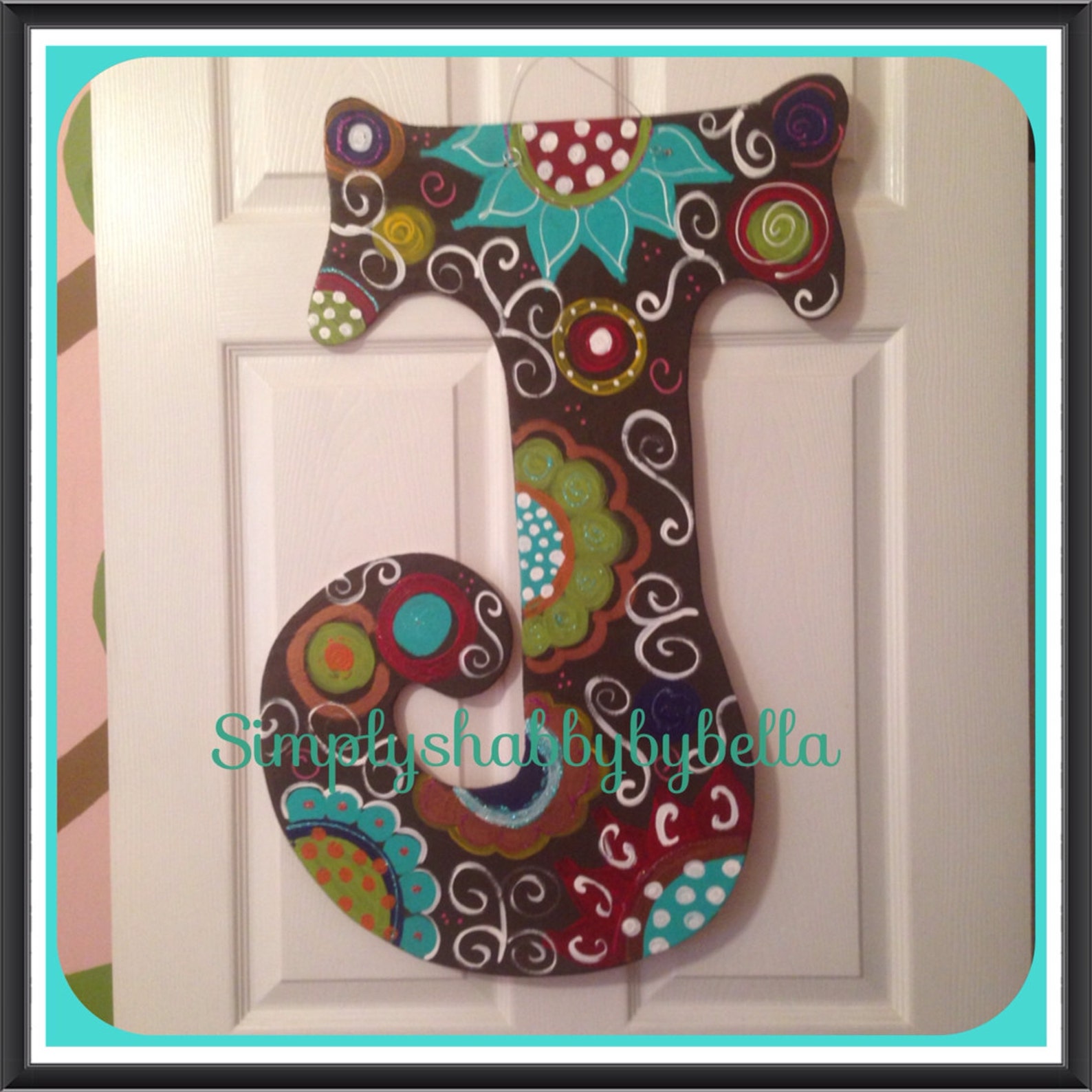 SALE !!!personalized Wood Letter / Initial Door Hanger Great Fall ...