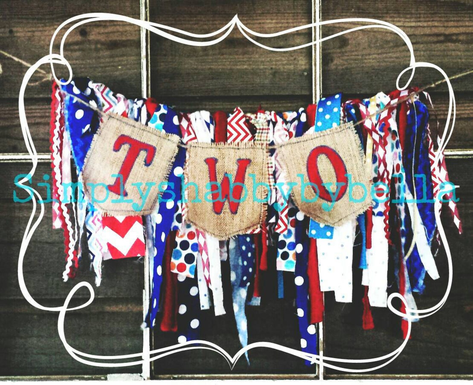 Cute Custom Birthday Burlap Fabric Strips Banner, Ribbon Banner, Scraps ...