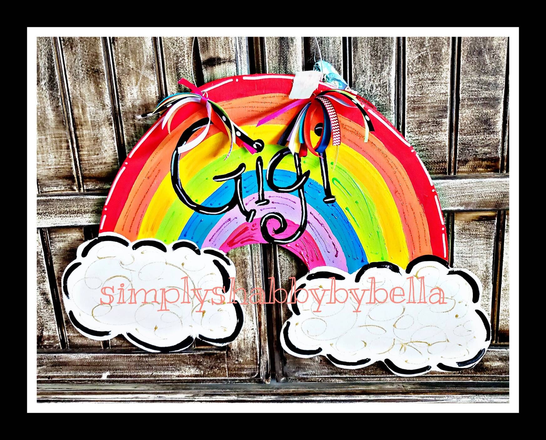 Colorful Rainbow Clouds Door Hanger. Perfect for Girls Room - Etsy