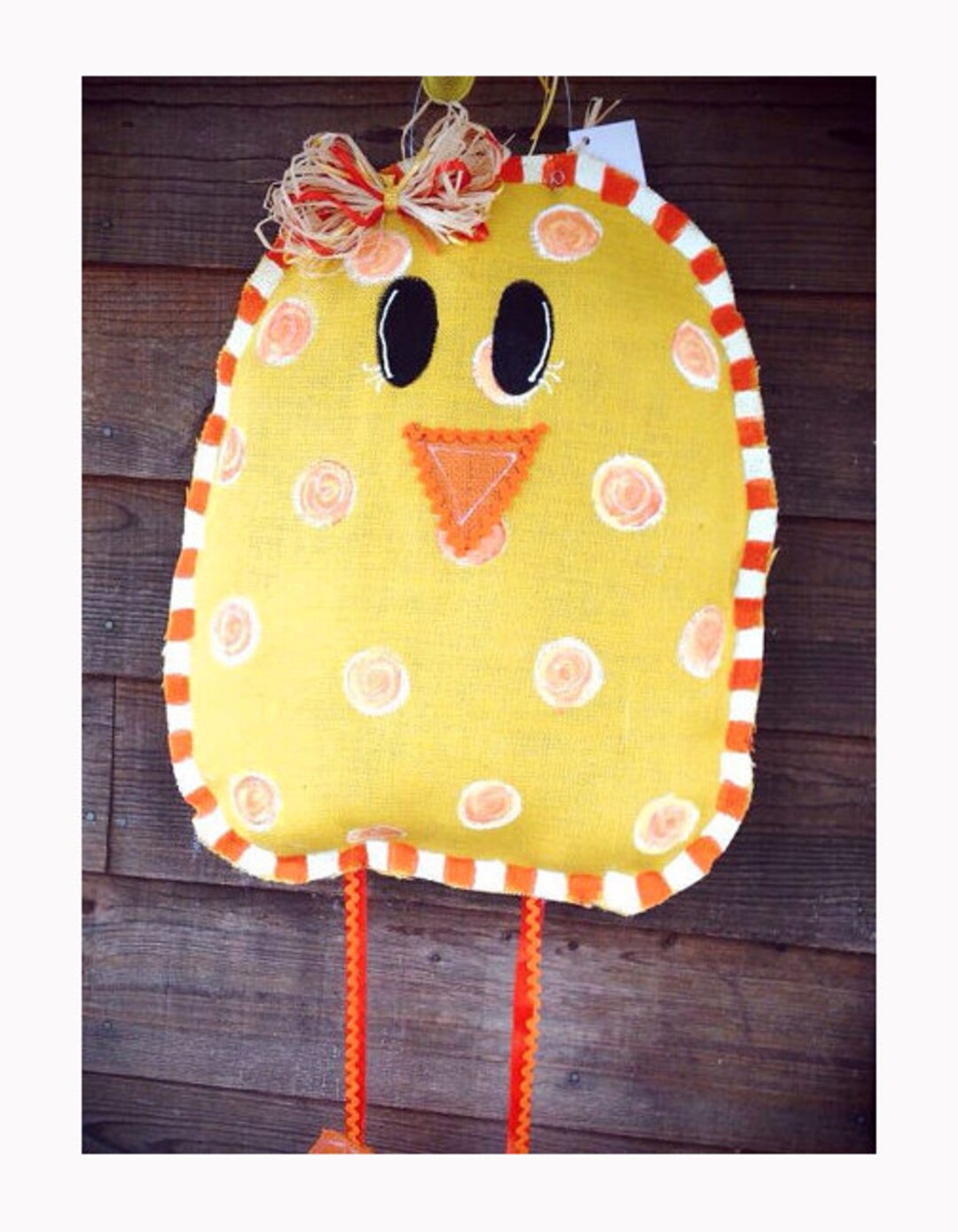 Easter Chick Burlap Door Hanger Spring Decor - Etsy