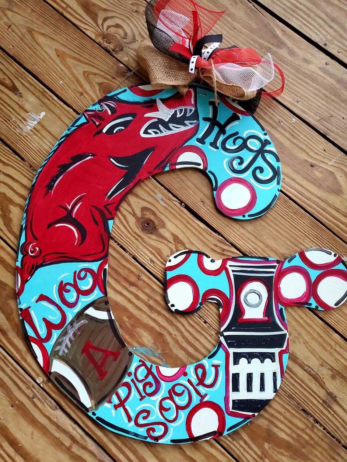 Colorful Sports Team Door Hanger | Etsy