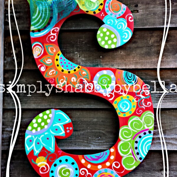 Painted Initials - Etsy
