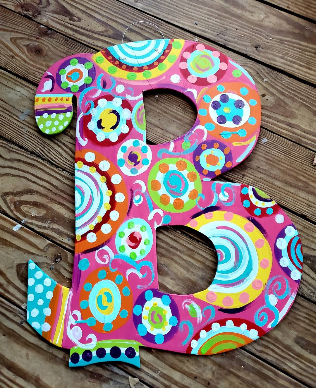 Personalized Wood Initial Letter Door/wall Hanger - Etsy