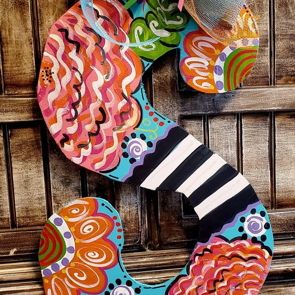 Painted Initials - Etsy