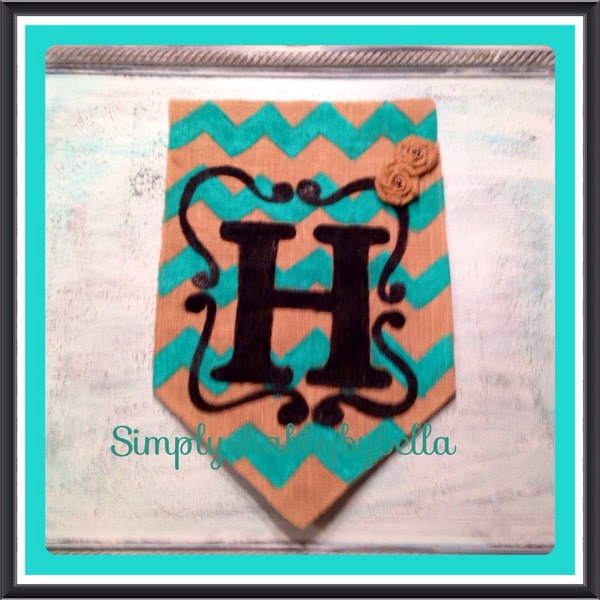 Chevron Burlap Flag - Etsy