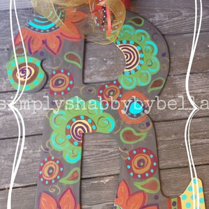 Beautiful Fall Wood Letter Initial Door Hanger - Etsy