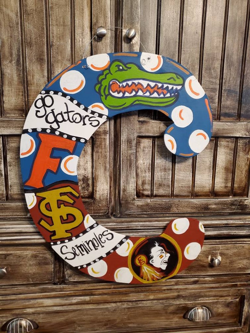 Alabama Georgia House Divided Wooden Letter Door Hanger - Etsy