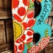 Beautiful Colorful Welcome Flower Door Hanger - Etsy