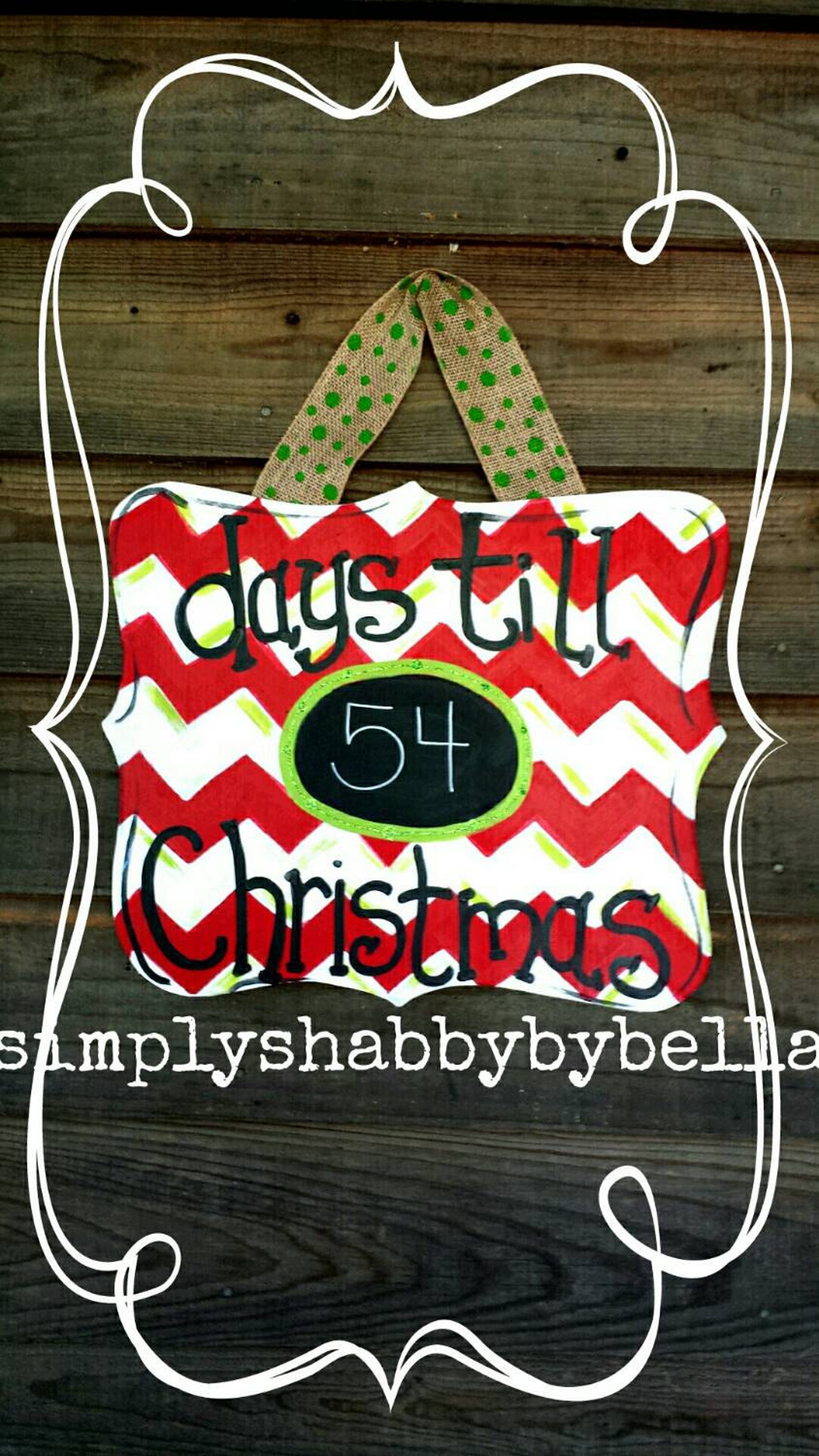 Christmas Countdown door/wall hanger | Etsy