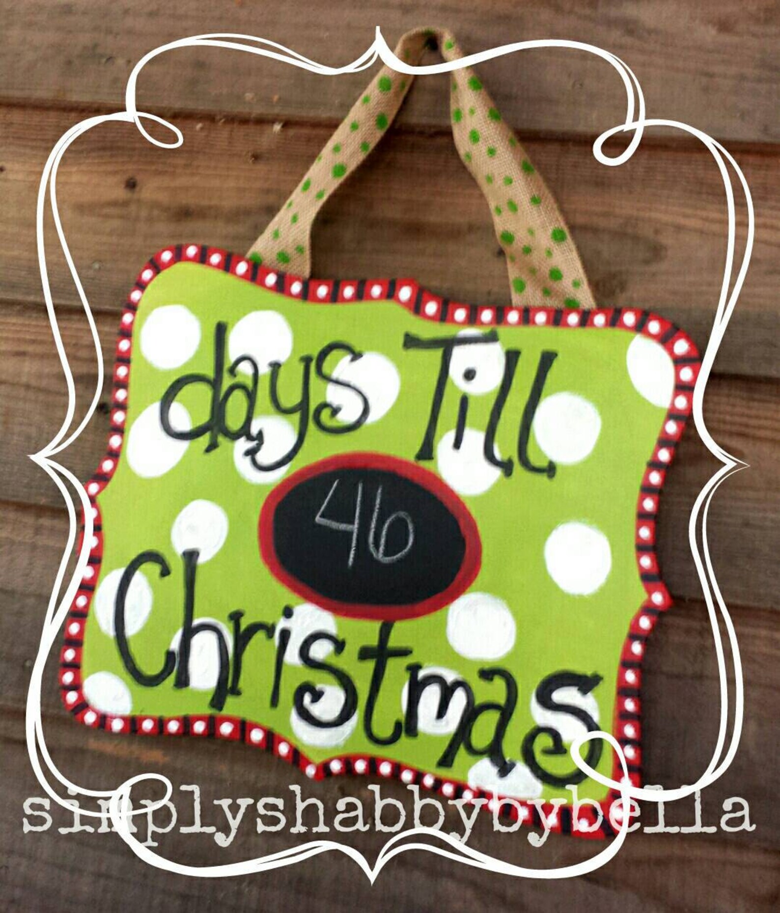 Christmas Countdown door/wall hanger | Etsy
