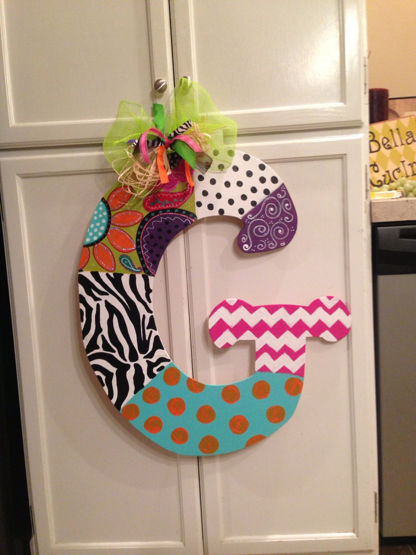 Wooden Initial/ Letter Door/wall Hanger | Etsy