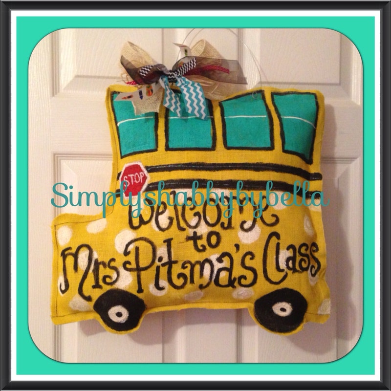 Burlap Door Hanger Custom - Etsy
