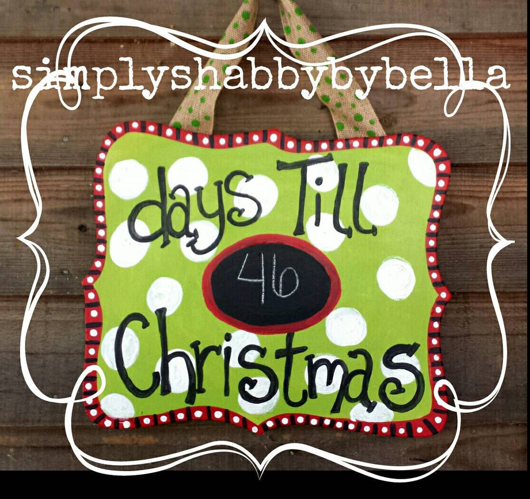 Christmas Countdown Door/wall Hanger - Etsy
