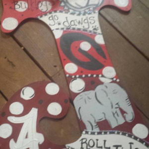 Alabama Georgia House Divided Wooden Letter Door Hanger - Etsy