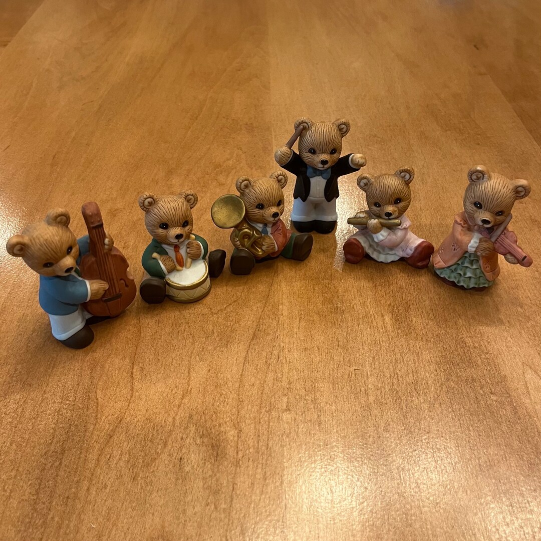 Vintage Homco Collectible Bears #1422 - Bear Orchestra - 6 Figurines ...