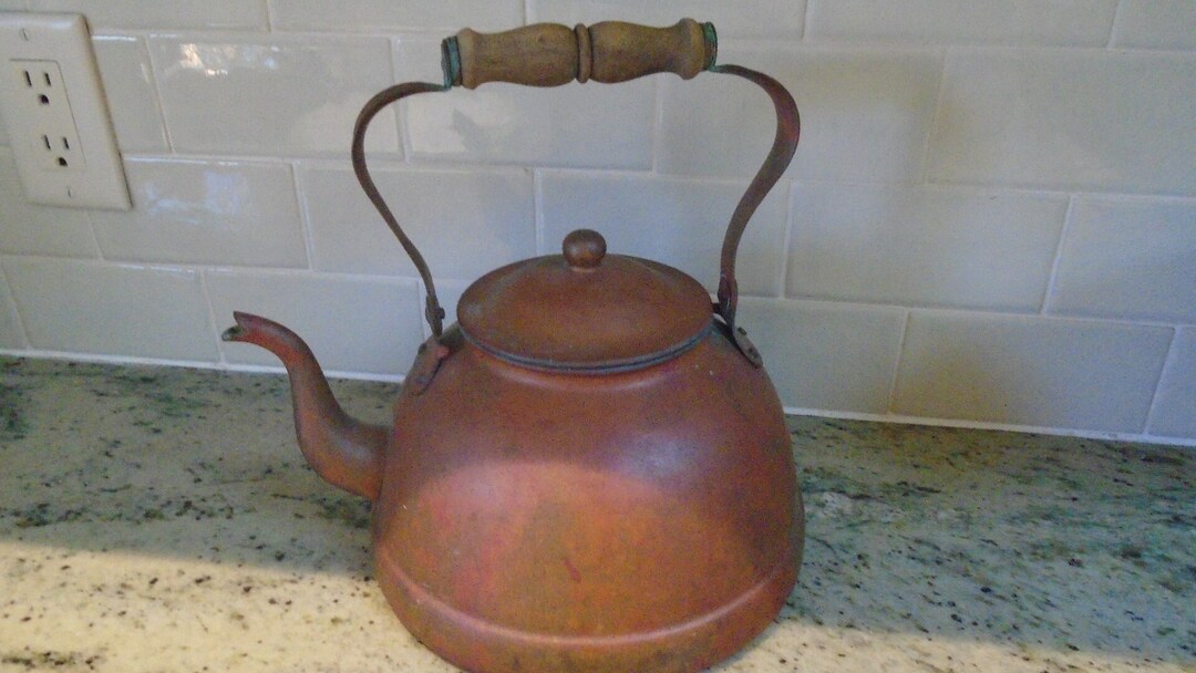 Antique Copper Kettle TAGUS R53 Portugal - Etsy