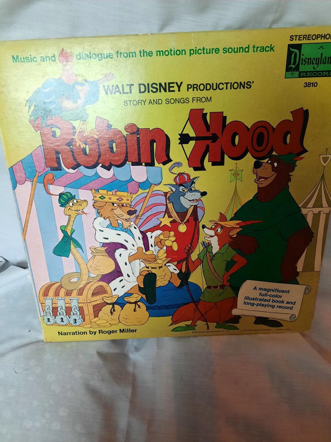 Disney Robin Hood Vinyl LP Story Book /songs From Motion Picture Sound ...