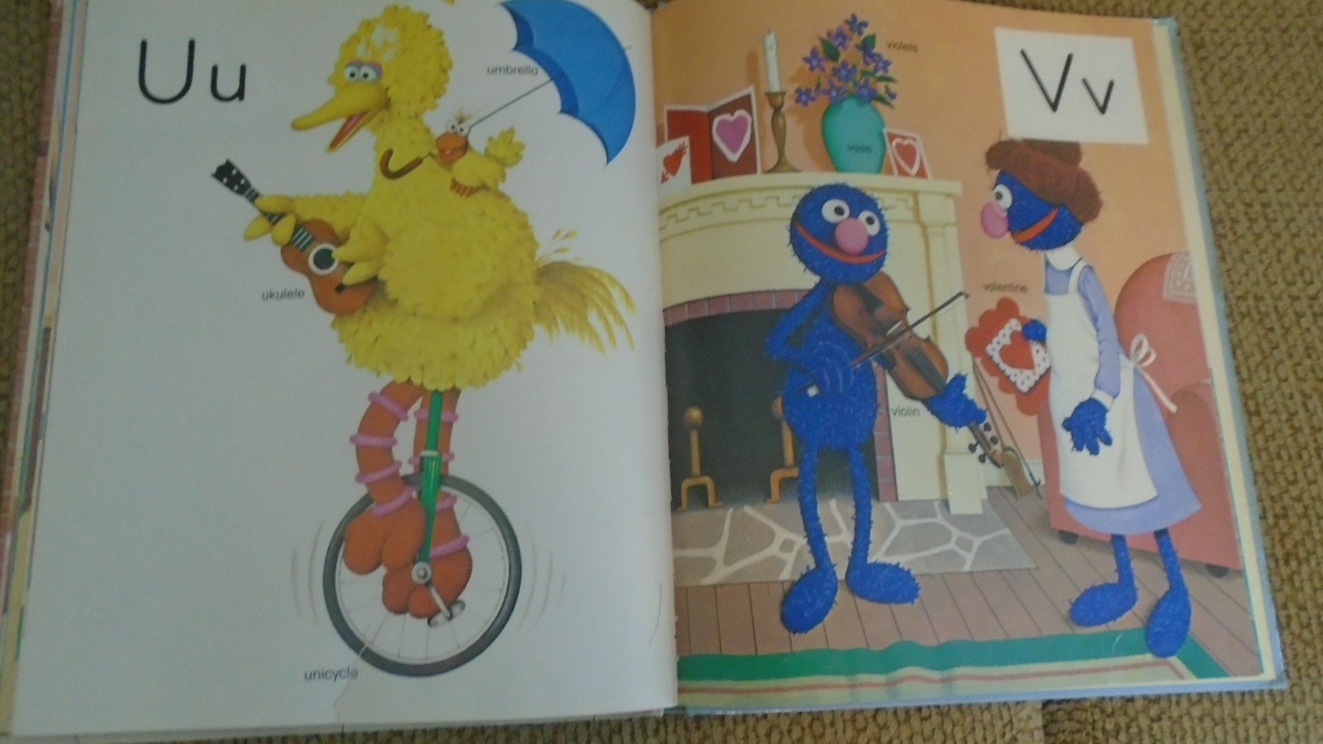 The Sesame Street ABC Book of Words Hardcover 1988 - Etsy