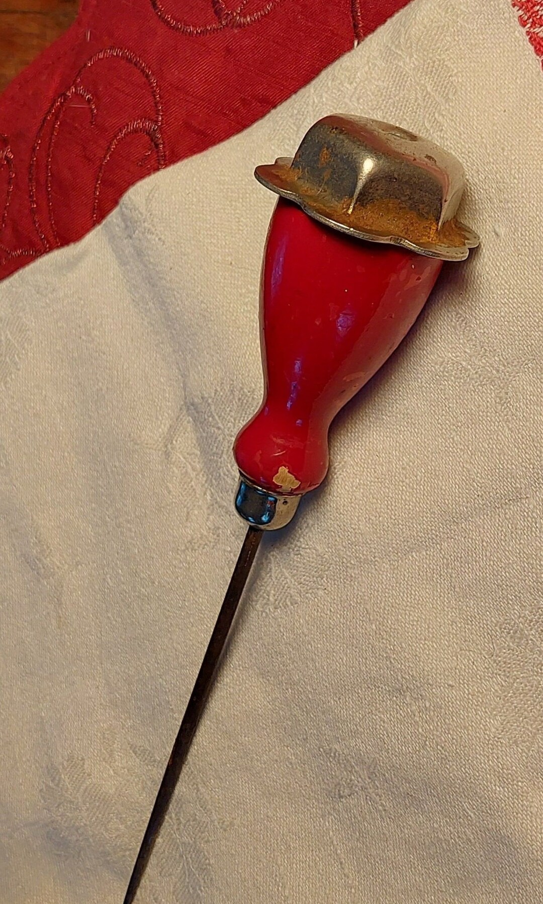 Ice Pick /awl Red Handle Vintage - Etsy