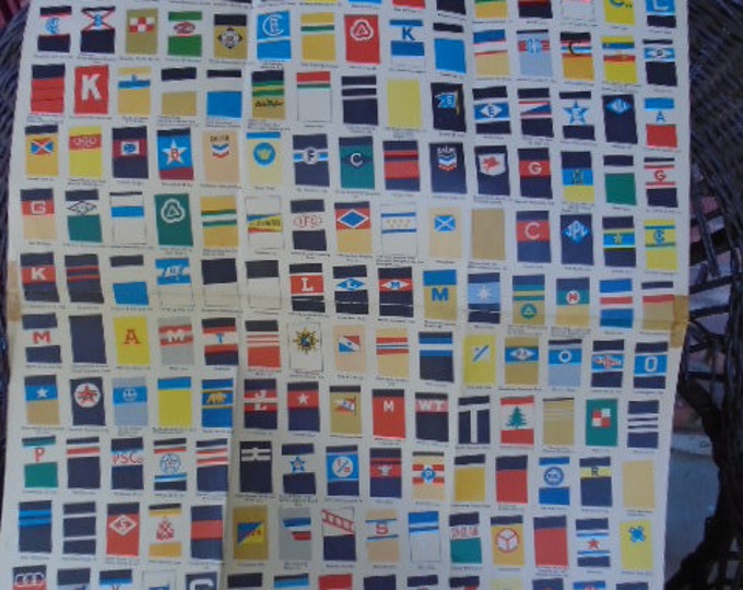 Rare Vintage Ship Stack Insignia Chart 1956 by Texaco Marine Lubricants ...