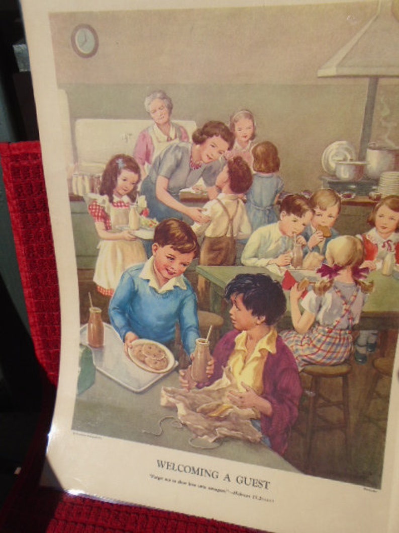 Vintage Sunday School Poster Providence Lithograph Co. Visual | Etsy