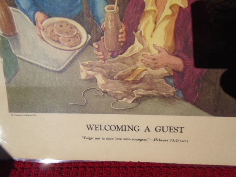 Vintage Sunday School Poster Providence Lithograph Co. Visual | Etsy Canada