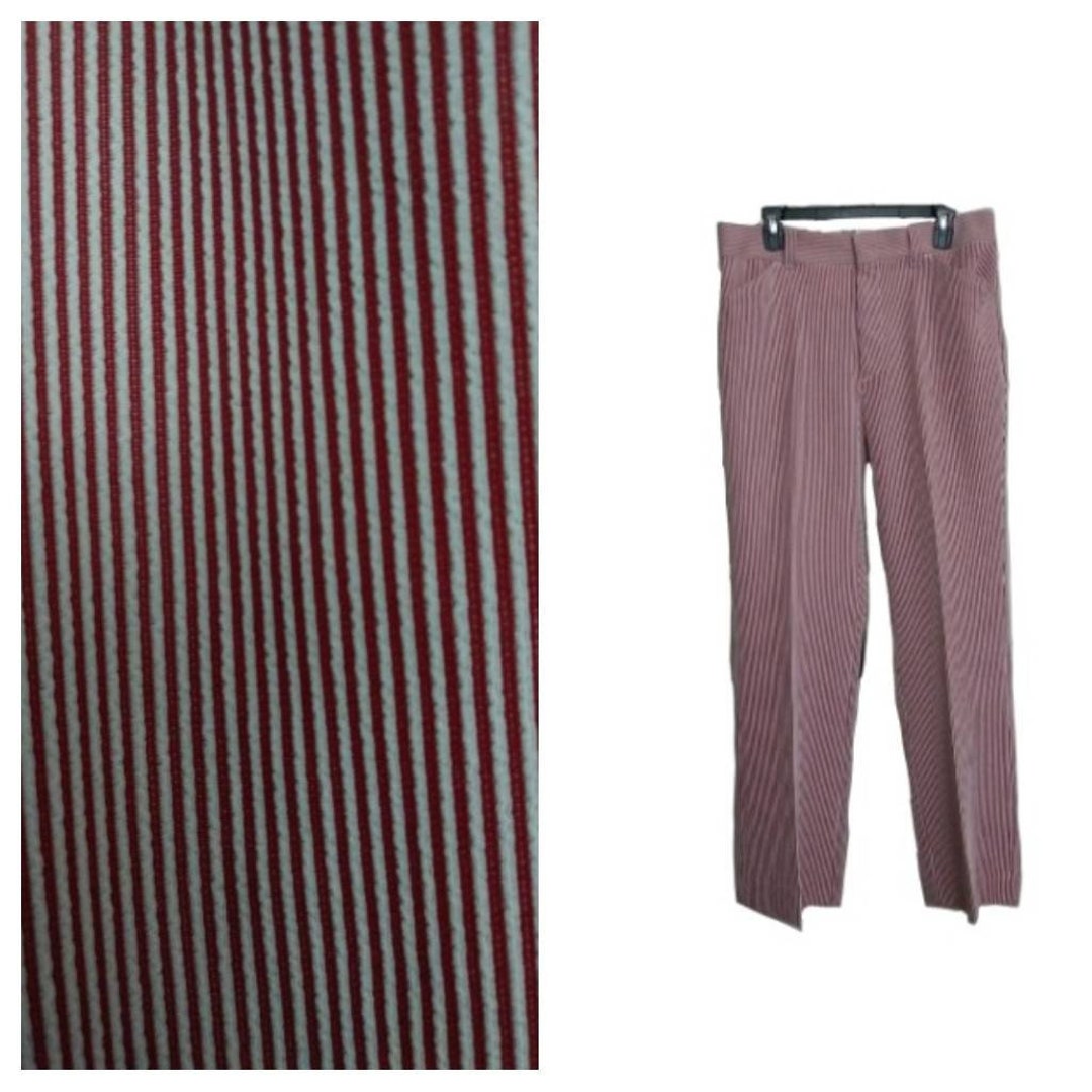 Vintage Men's 70s Levis Panatela Pinstripe Red and White Polyester ...