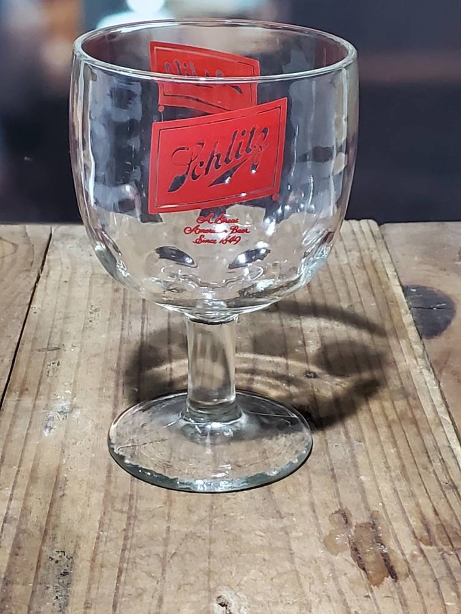 Vintage Schlitz Dimpled Beer Goblet - Etsy