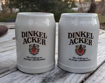 Vintage Dinkel Acker Clear Glass 0.5L Dimple Pressed Beer - Etsy