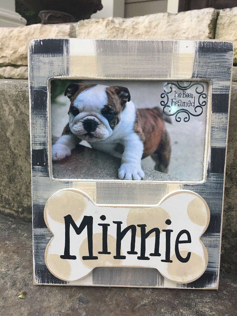 Dog Frame, Personalized Dog Frame, Dog Bone Frame, Dog Memorial Gift ...