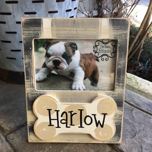 Dog Frame, Personalized Dog Frame, Dog Bone Frame, Dog Memorial Gift ...