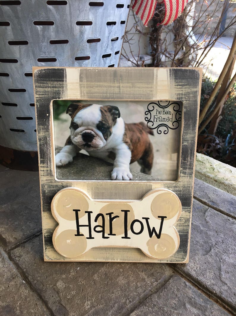 Dog Frame, Personalized Dog Frame, Dog Bone Frame, Dog Memorial Gift ...