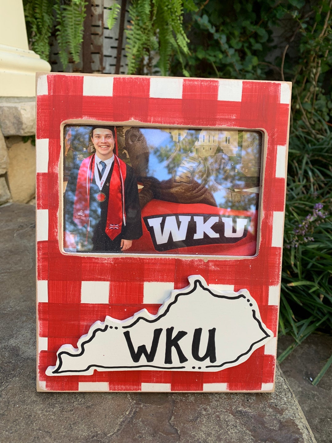Western Kentucky Frame, WKU Frame, Red Buffalo Check Frame, Kentucky - Etsy