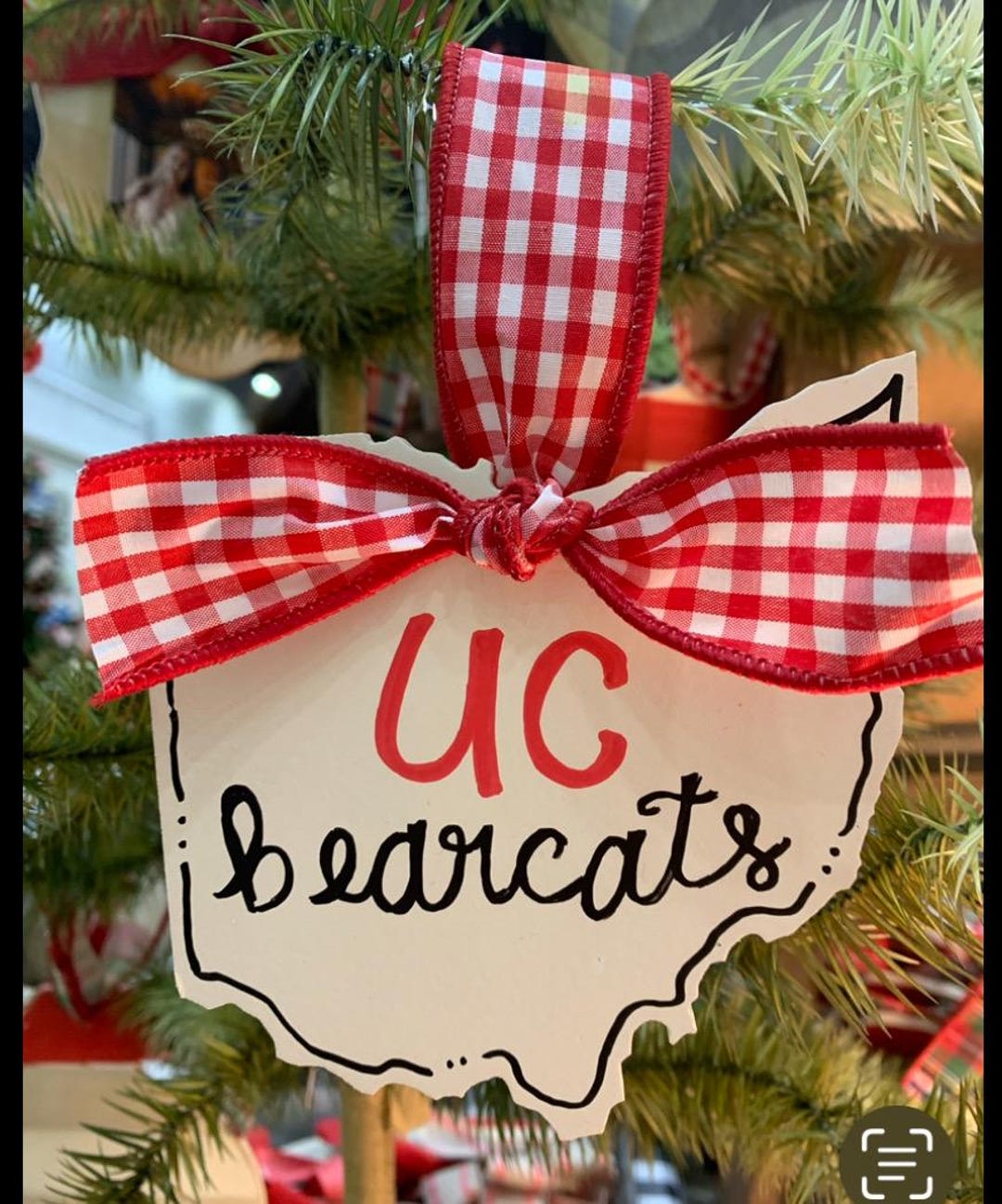 Hand-painted UC Bearcats Ornament: Cincinnati Christmas Decor - Etsy