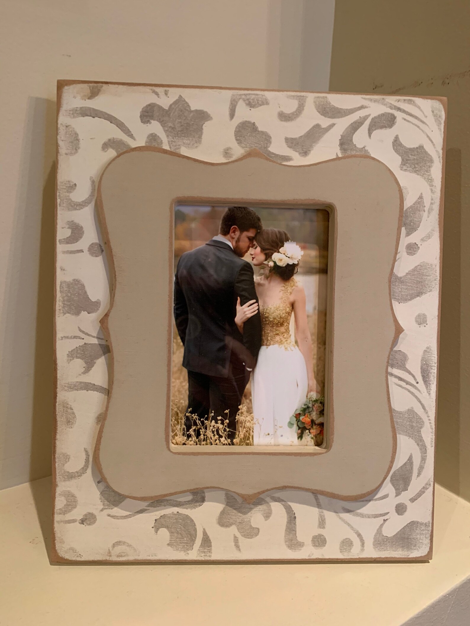 Double Layer Hand Painted Picture Frame, Wedding Frame, Engagement ...
