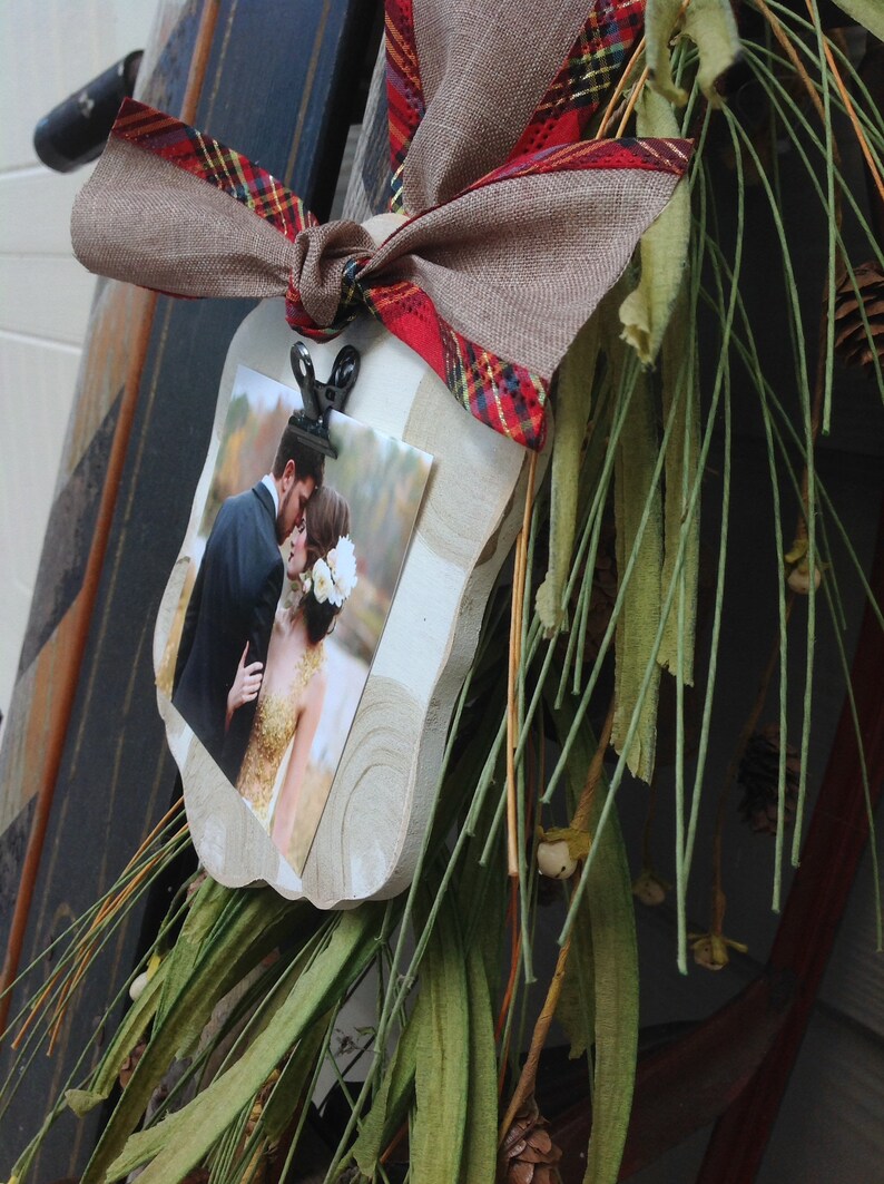 Gold polka dot wood ornament photo ornament christmas frame | Etsy