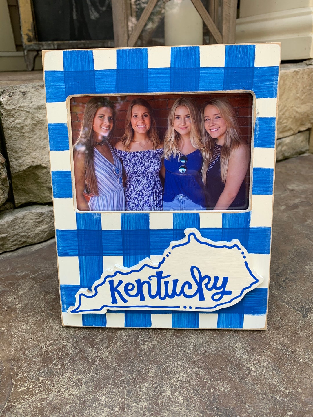 Kentucky Frame, UK Frame, Blue Buffalo Check Frame , - Etsy