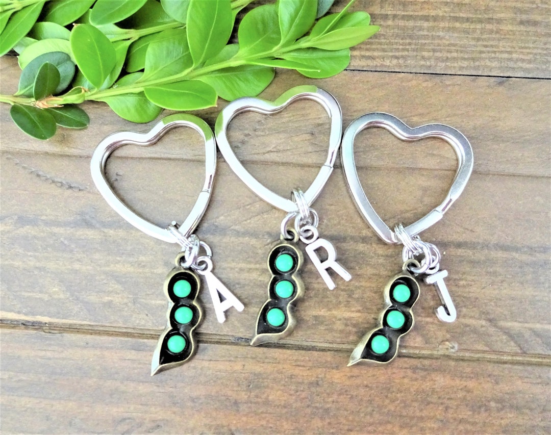3 BFF Keychains - PEAS in a POD Keychains - Order "1" for 3 Keychains ...