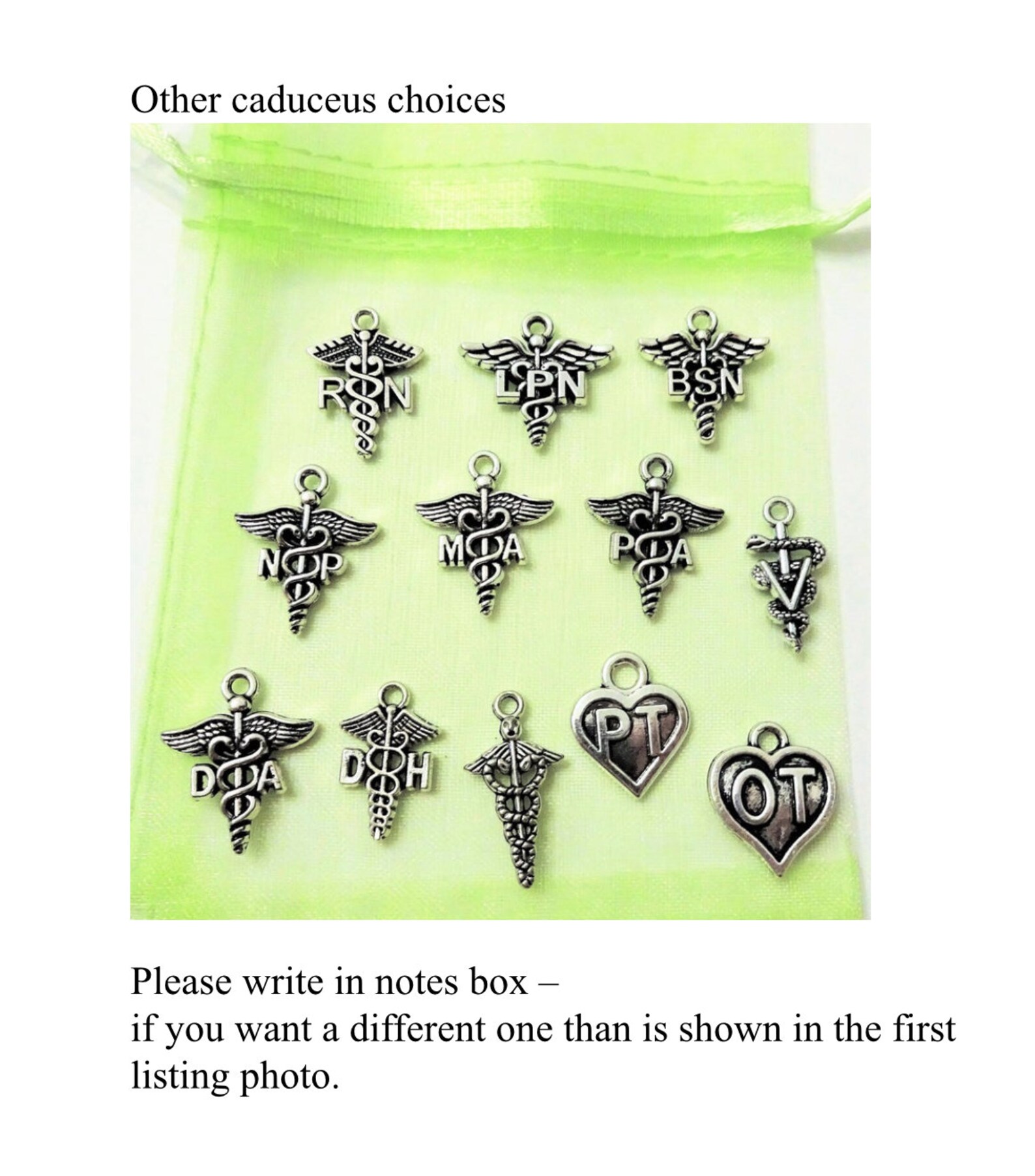 CADUCEUS & STETHOSCOPE Keychain Personalized With Initial - Etsy