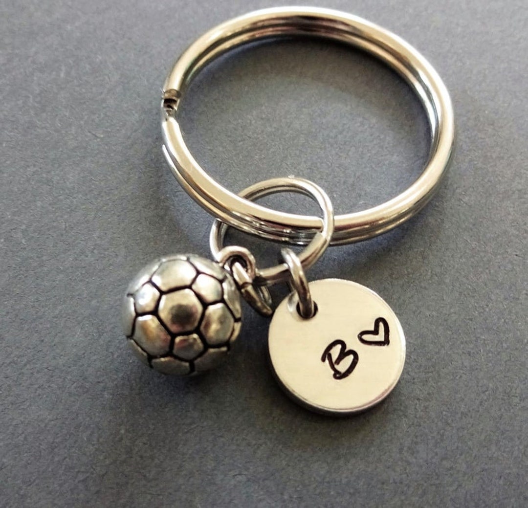 3D SOCCER BALL KEYCHAIN Personalized With Initial or Number - Etsy